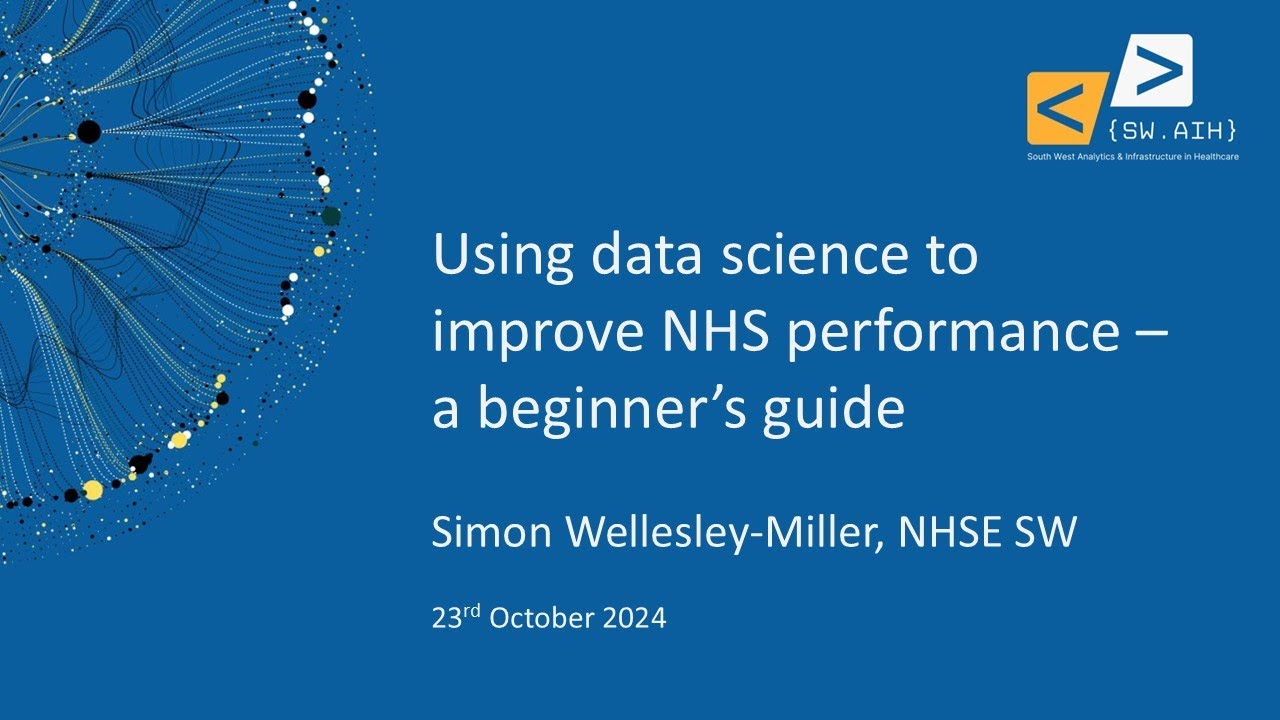 Data Science to improve NHS performance - YouTube