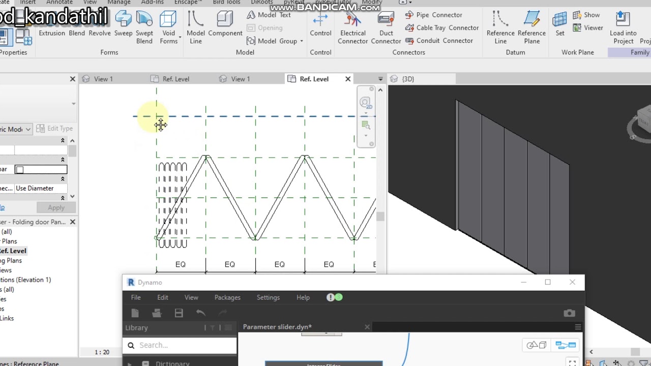 Revit and Dynamo_Dynamo slider to control Family Parameter - YouTube