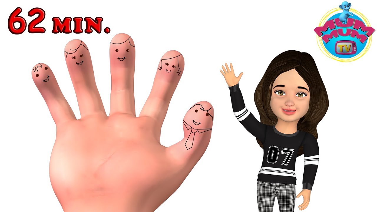 Popular Finger Family Song with Lyrics & more Nursery Rhymes Songs for ...
