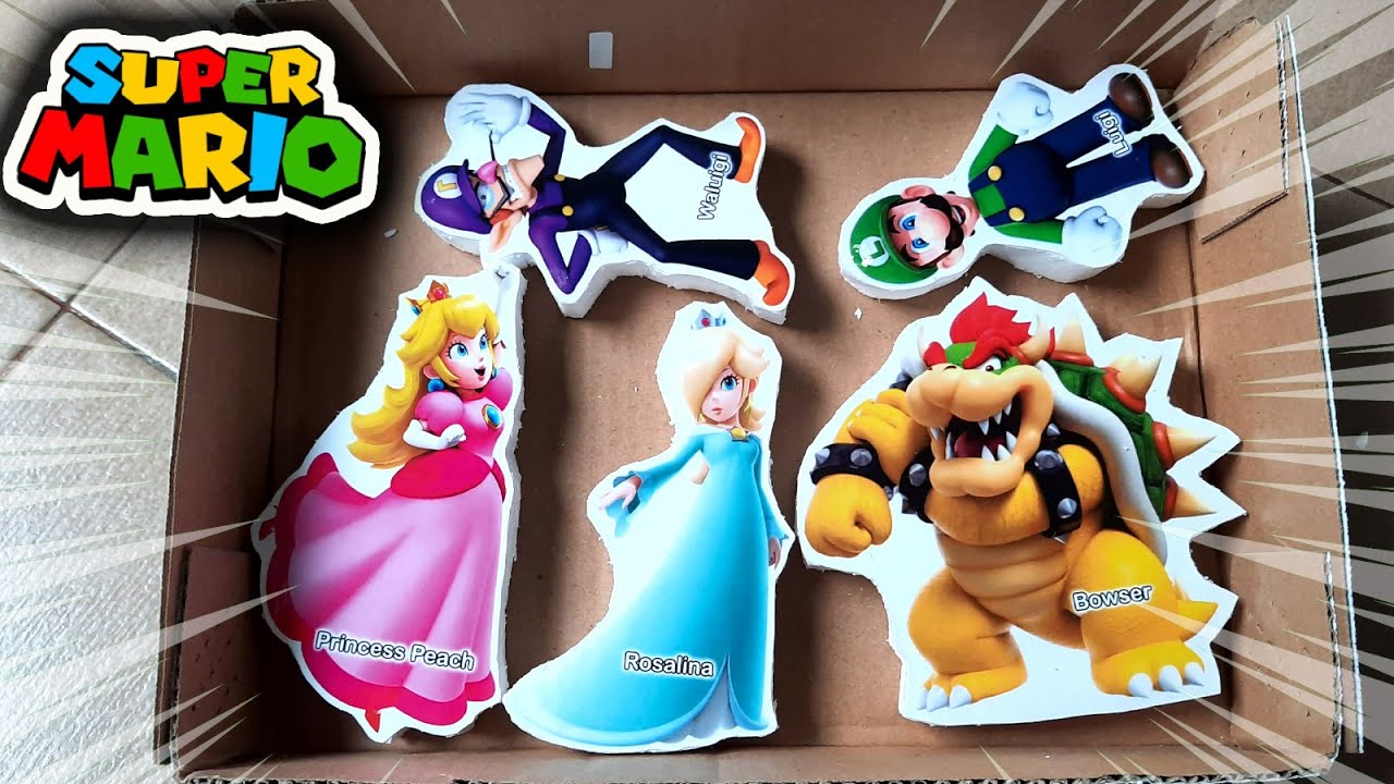 Box Full of Mario Bros Luigi Bowser Falling asleep with Super Mario ...