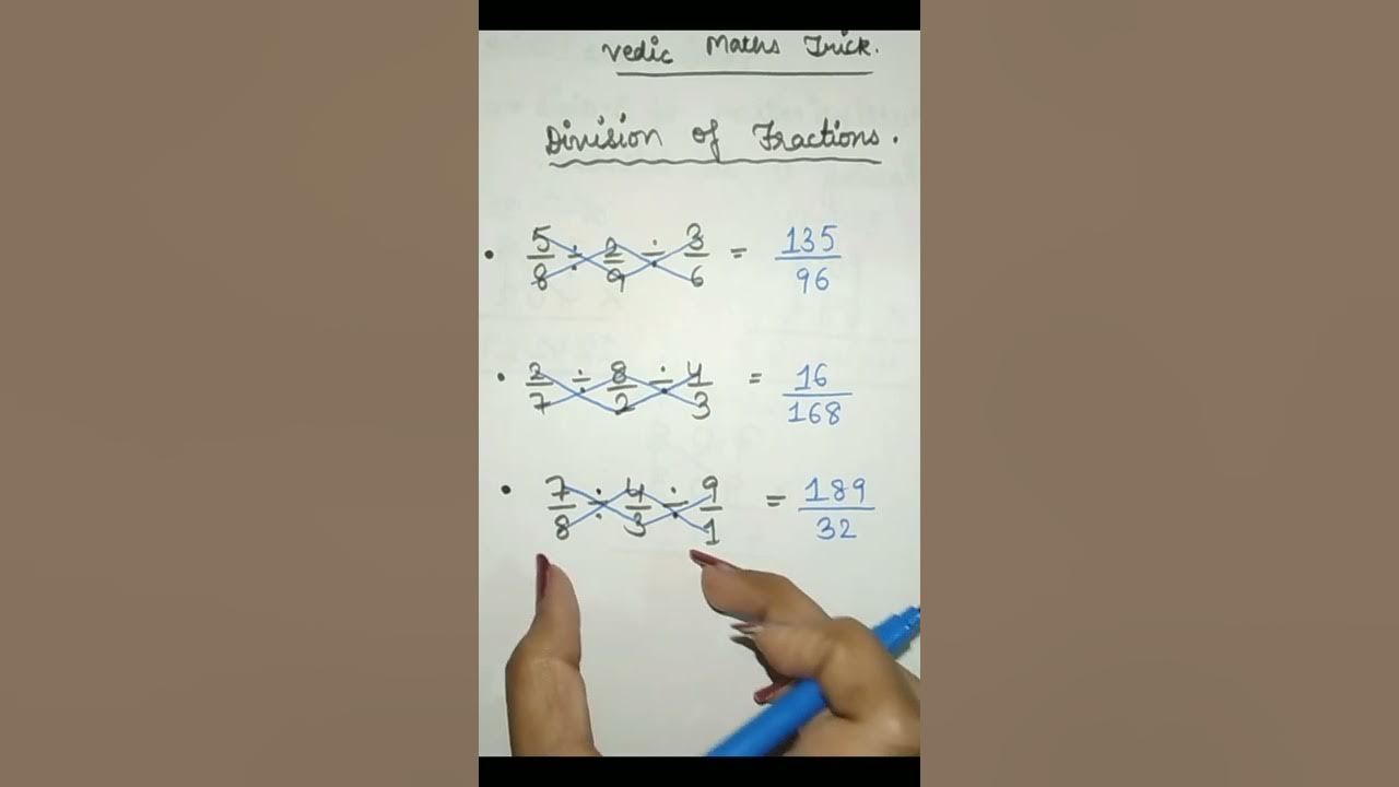 Division Of Fractions | Vedic Maths - YouTube