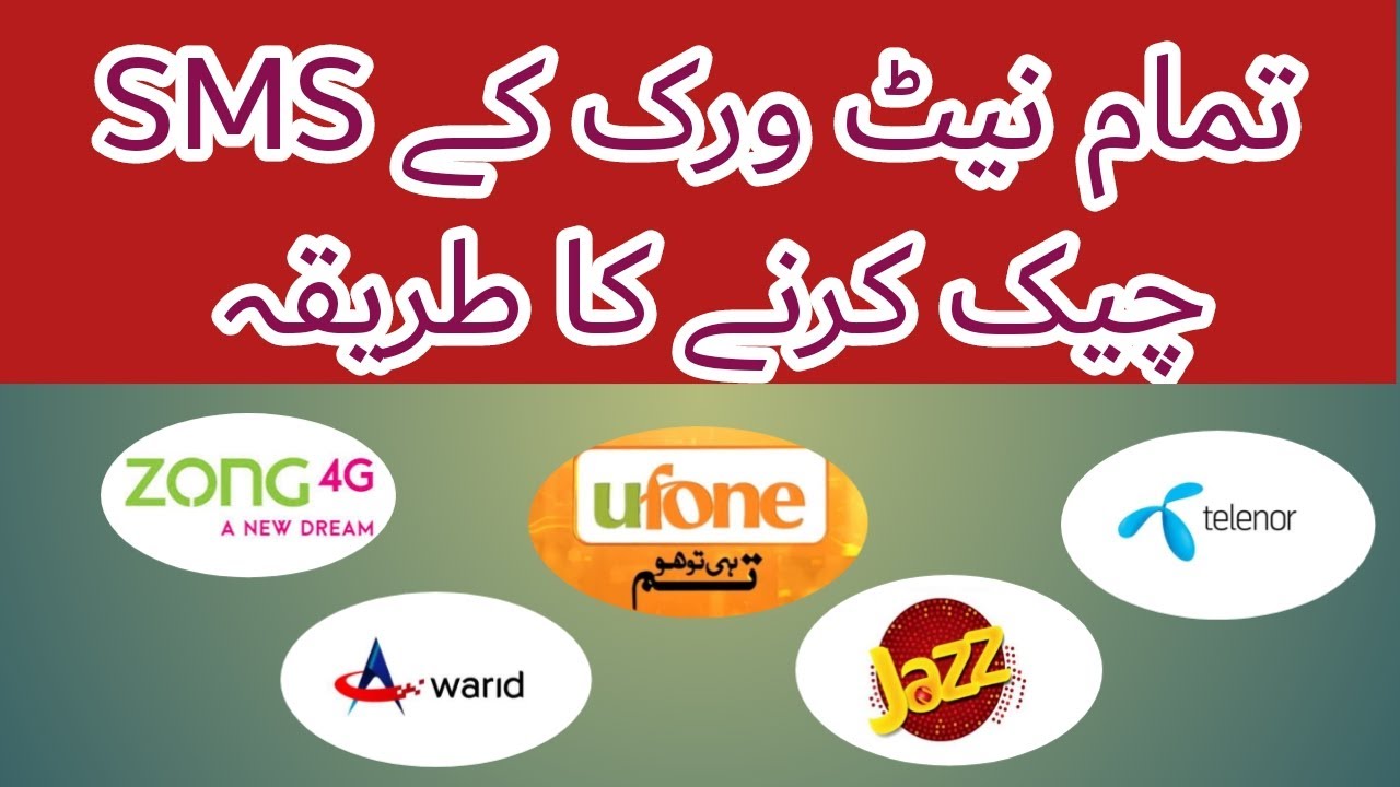 How to check remaining SMS of all sim networks? || Mobilink || Zong ...