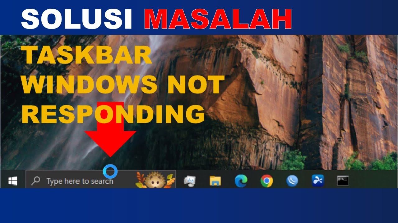 solusi taskbar windows not responding - YouTube