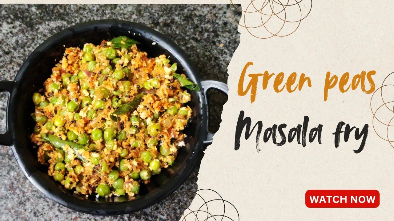 simple & very Tasty green peas fry / Green peas masala fry - YouTube