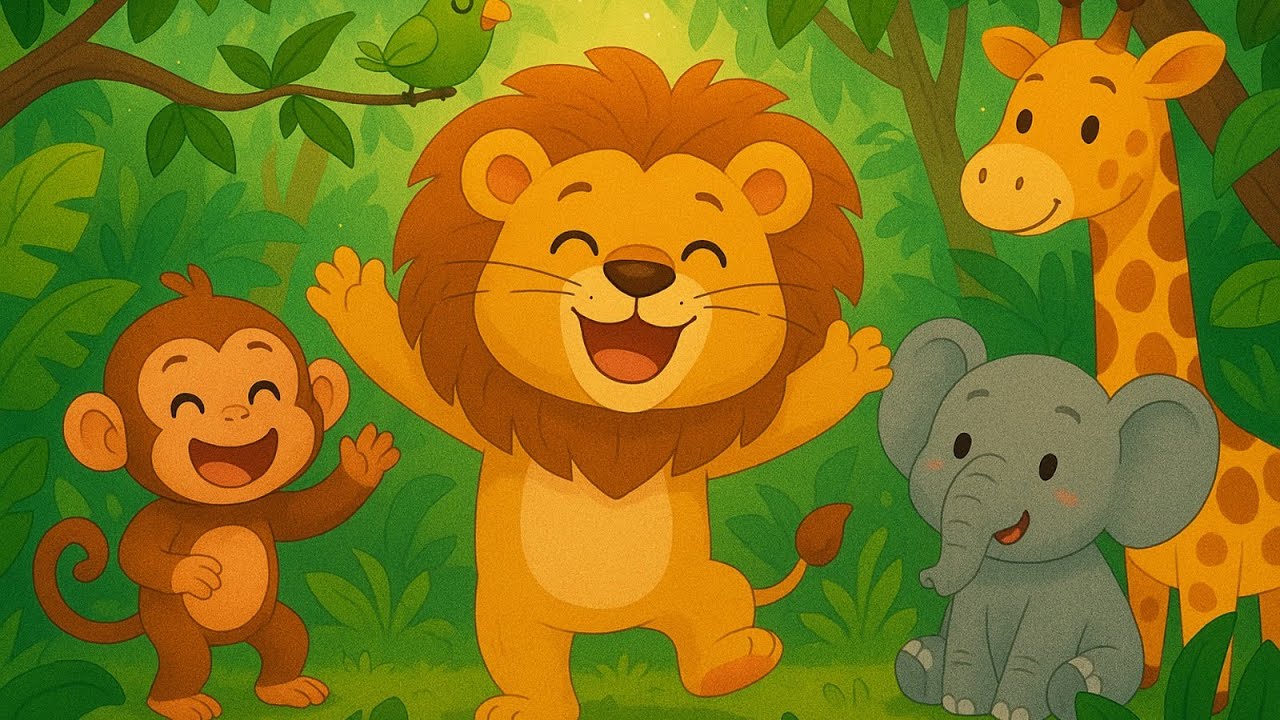 🦁🎵 ¡El León Rey de la Jungla! 🌴 | Canción Infantil Súper Poderosa - YouTube
