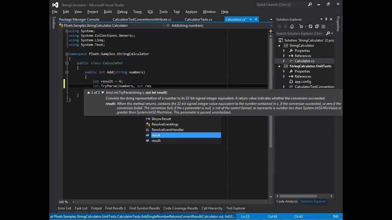 String Calculator kata with AutoFixture. Exercise 1. - YouTube