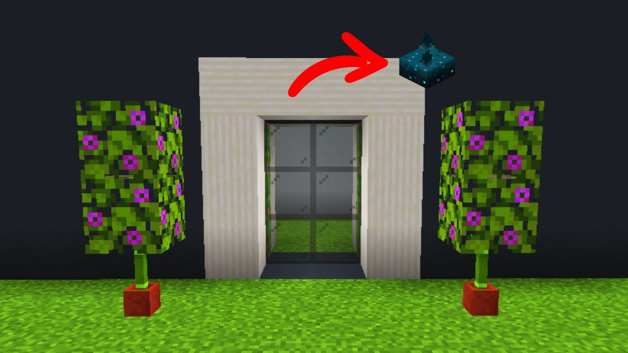 Minecraft: Automatic door - Sculk Door - YouTube
