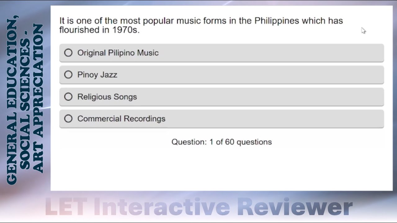 LET Reviewer | Interactive Quiz: General Education, Social Sciences - Art Appreciation - YouTube