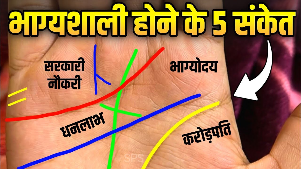 5 Lucky signs in your palm 🤩 (Wealth & Fame) - YouTube
