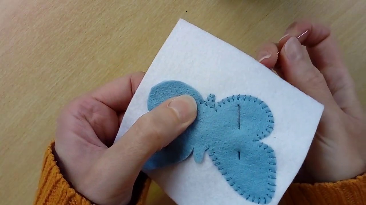 Stitching around tiny areas - Slow Stitch Butterfly Kit - Step Three ...