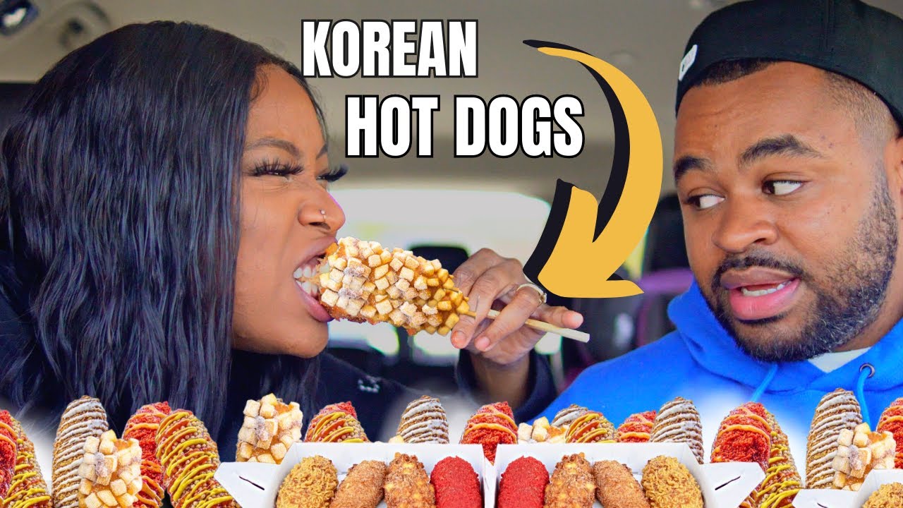 TRYING POPULAR KOREAN HOT DOGS FOR THE FIRST TIME! Mochinut - YouTube