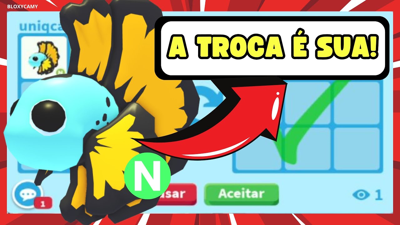 🔥TROCA *PEIXE BETA AZUL NEON* ADOPT ME ⭐PET GRATIS PARA VOCE! - YouTube