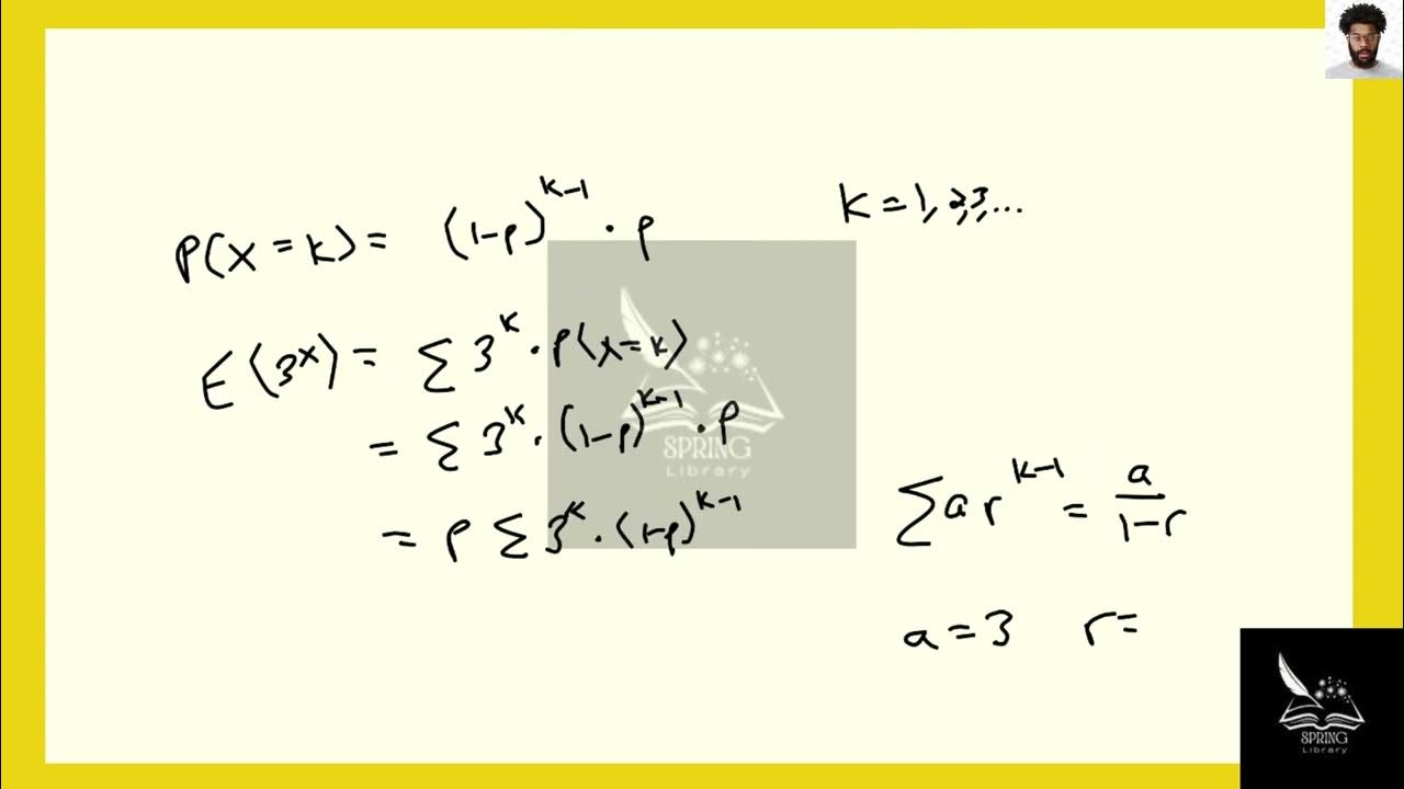 [Math] Find the expected value of the geometric distribution E3^x - YouTube