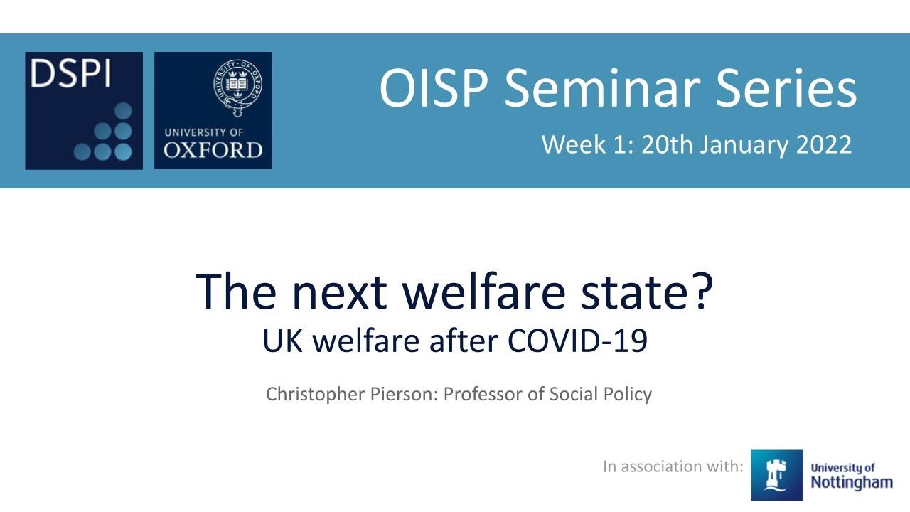 The next welfare state UK? UK welfare after COVID 19 - YouTube