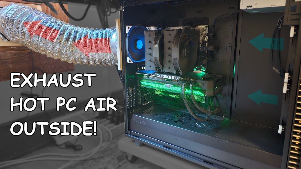 Room Getting Hot? Move Hot PC Air Outside - YouTube