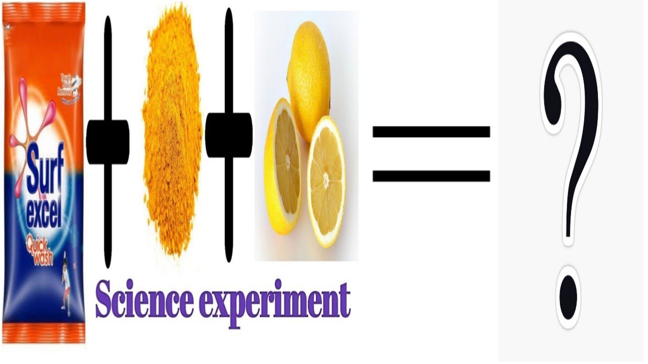 Turmeric react with Surf Excel And Lemon | Amazing Science Experiments ...