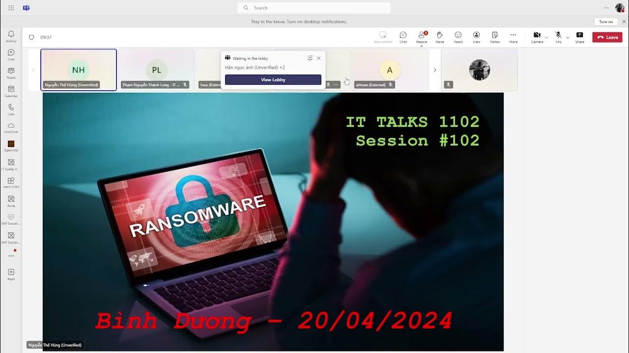 20Apr24-IT Talk 1102-Ransomeware Khái Niệm, Nguyên Nhân & Tác Động - YouTube