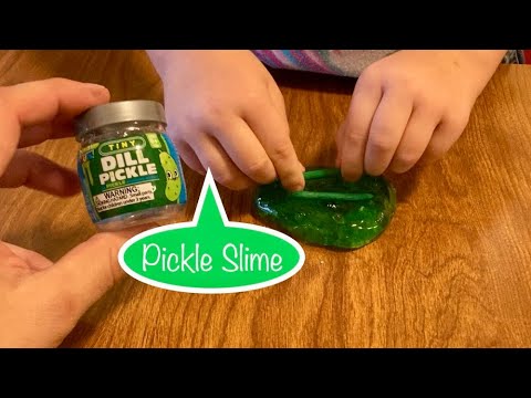 Squishy Plays with Tiny Dill Pickle Slime from 5 Below - YouTube