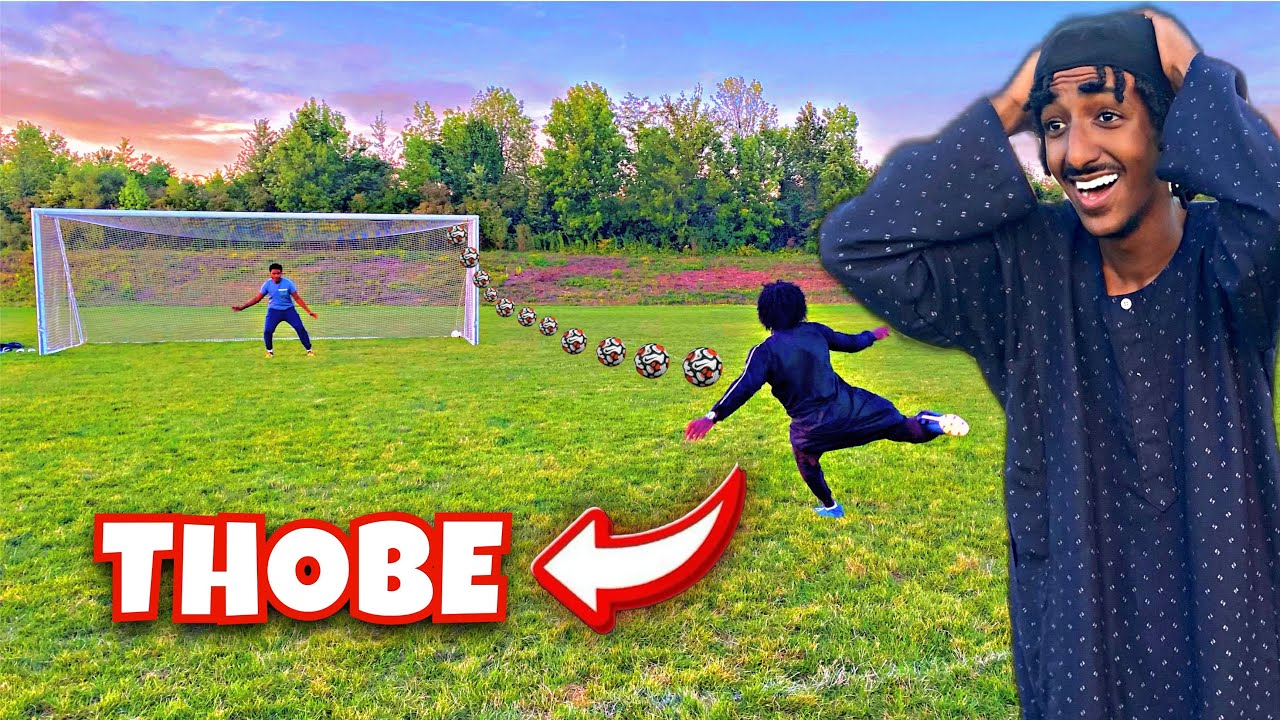 VOLLEY Football Challenge in Traditional THOBES - YouTube