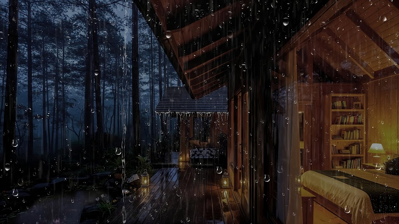 Rain Sounds on a Cozy Cabin Roof 🌲 | 99% Fall Asleep Before 5 Minutes ...