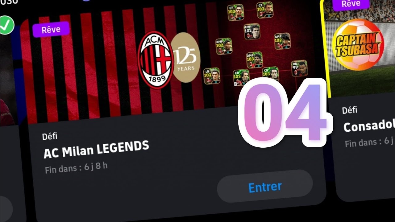 efootball mobile 2025 Défi AC Milan LEGENDS 04 - YouTube