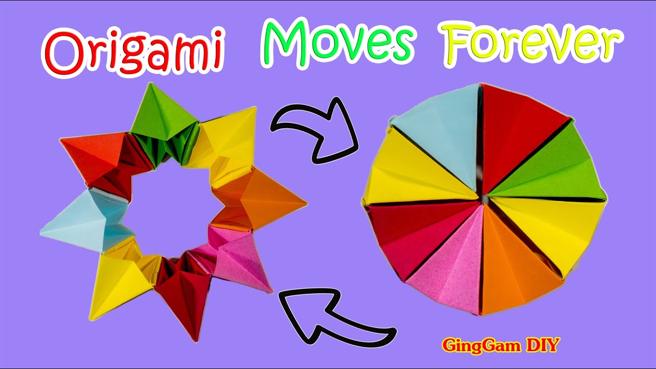 Origami / DIY Fidget Toy /Moves Forever Toy - พับของเล่นหมุนไม่รู้จบ ...