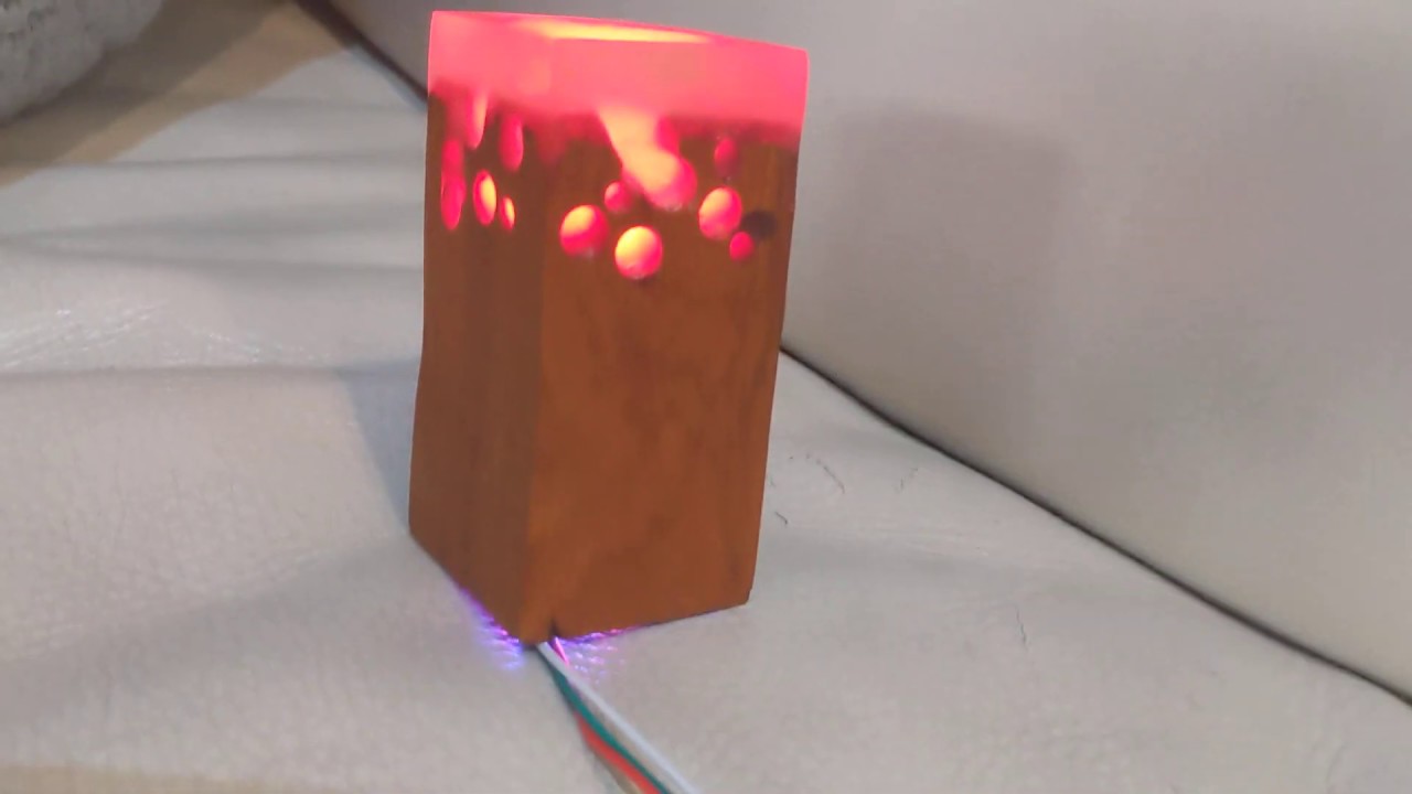 Resin and LED lamp - YouTube