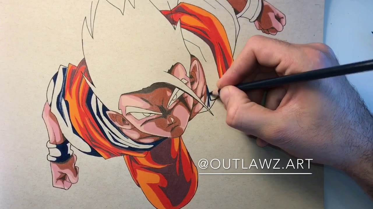 How to draw Gohan ultimate form (dragonball z) - YouTube