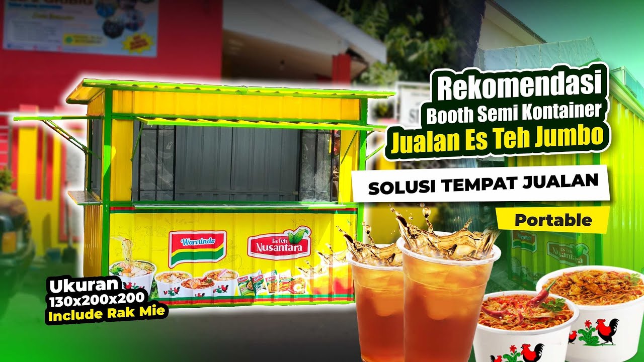 REKOMENDASI BOOTH CONTAINER BESI HOLLOW UNTUK JUALAN ES TEH JUMBO ...