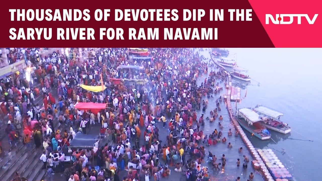 Ram Navami | Devotees In Large Numbers Take Holy Dip In The Saryu River ...