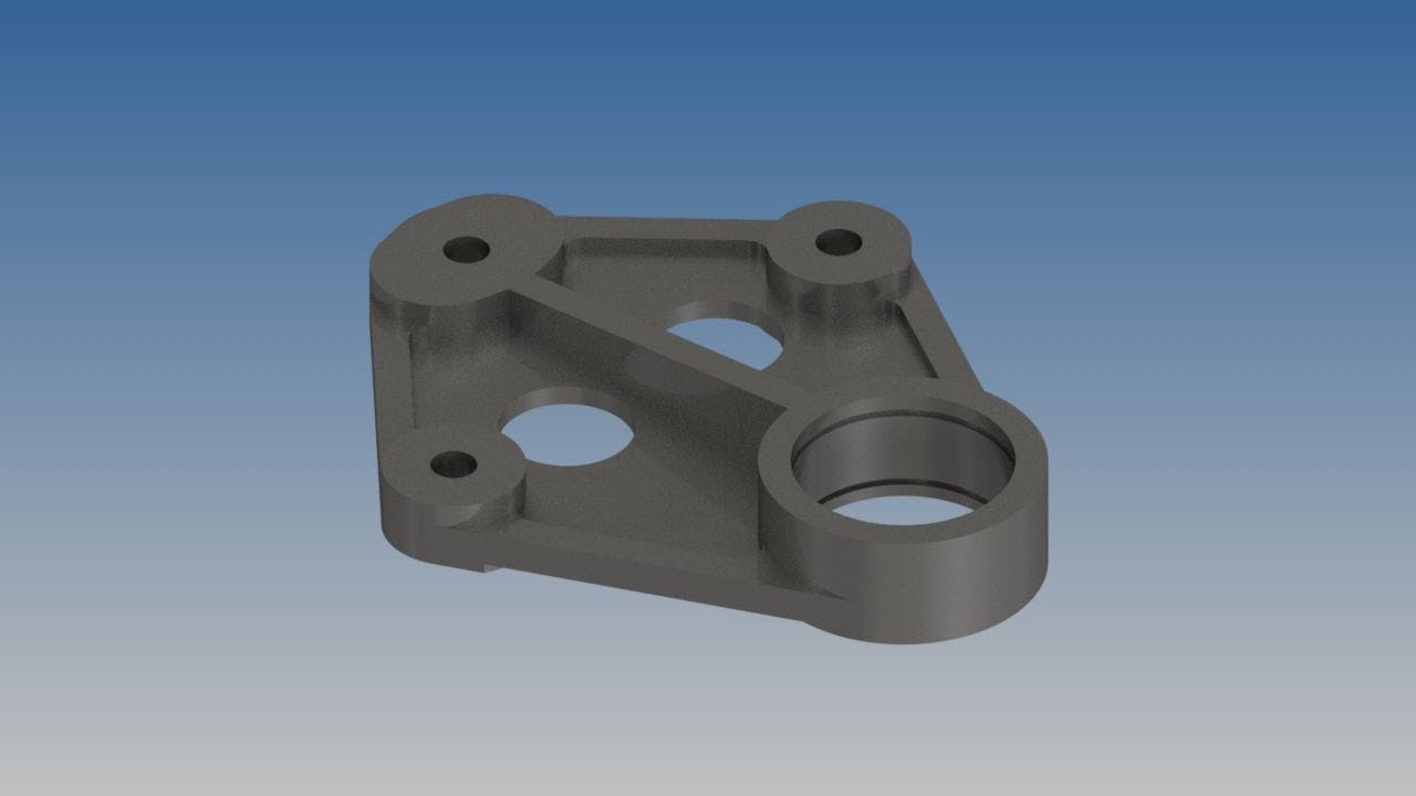 Autodesk Inventor 2019 exercise model for beginners-SD4 - YouTube