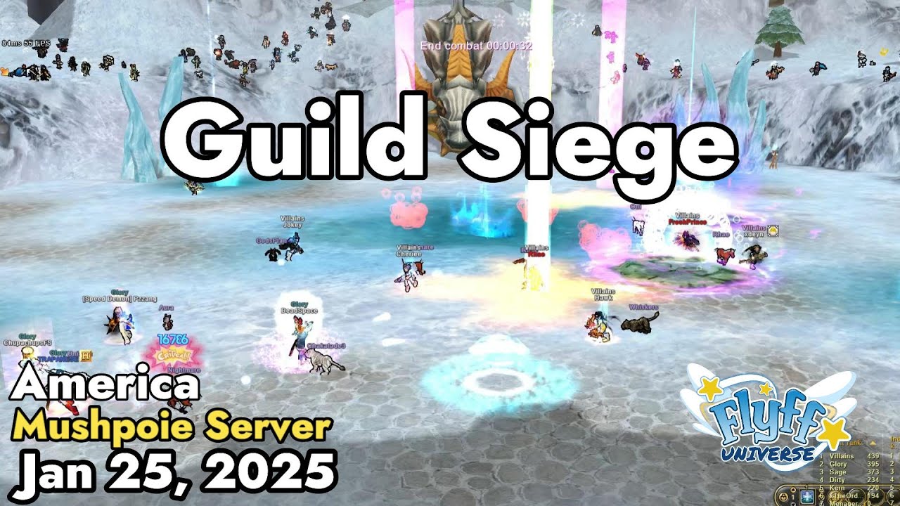 Guild Siege (Mushpoie Server) January 25, 2025 | Flyff Universe - YouTube