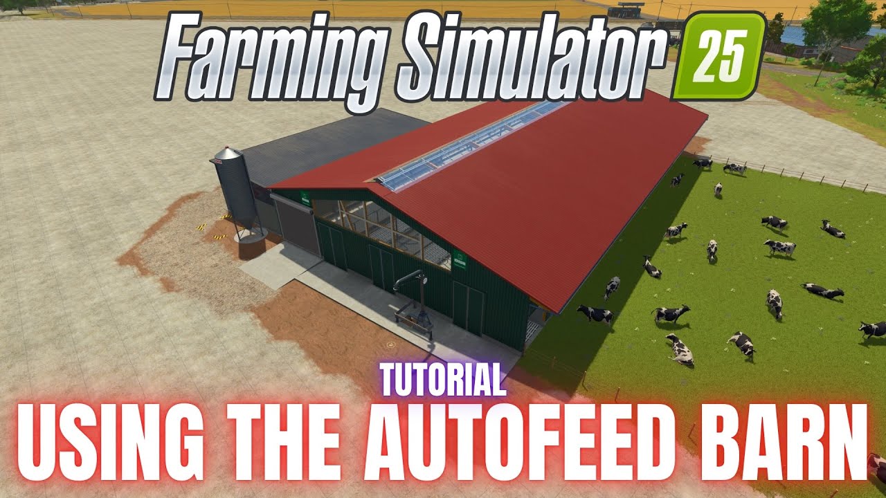 HOW TO USE THE AUTOFEED COW BARN - TUTORIAL - Farming Simulator 25 ...