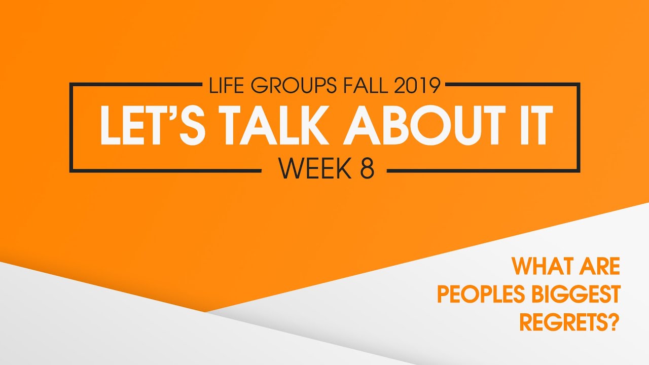Life Groups Fall 2019 Discussion Week 8 - YouTube