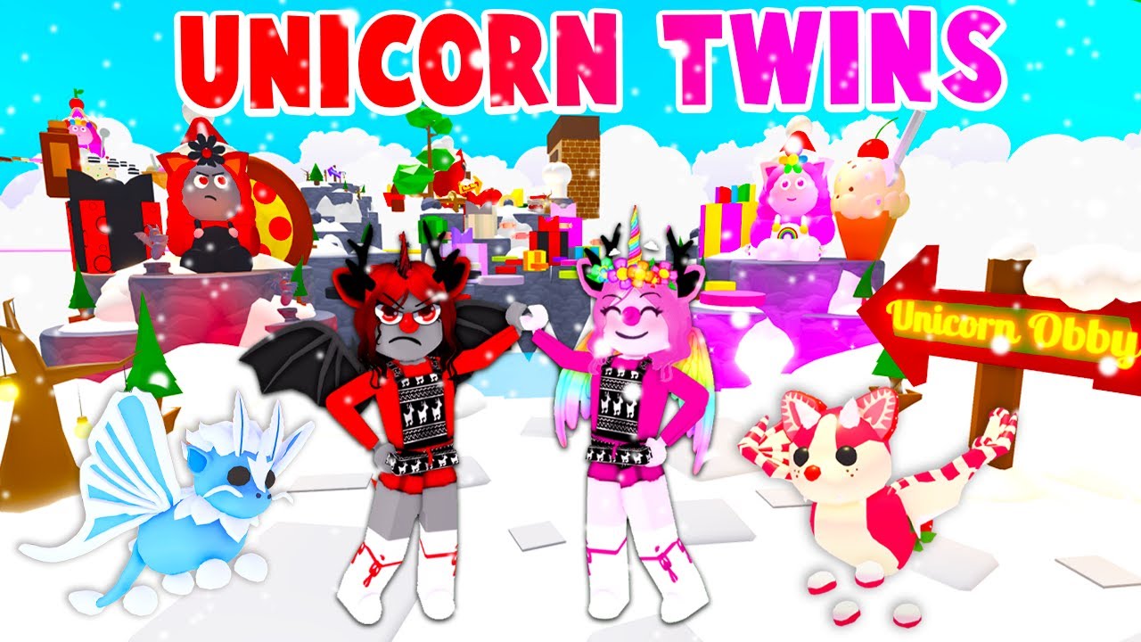 *NEW* UNICORN TWINS CHRISTMAS OBBY! | Roblox Adopt Me - YouTube