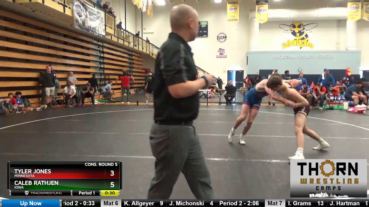 Junior Men 132 Tyler Jones Minnesota Vs Caleb Rathjen Iowa - YouTube