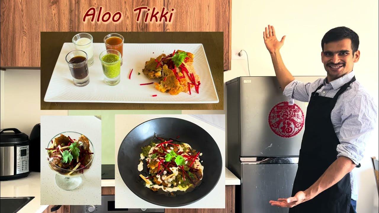 How to make crispy Aloo Tikki at home with Plating Ideas | Kurkuri Aloo ...
