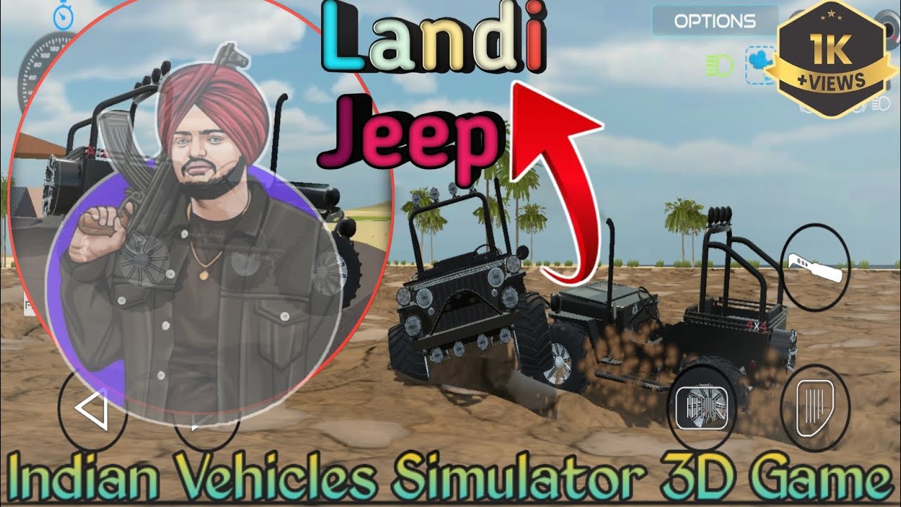 Landi Jeep Stunt Video || Indian Vehicles Simulator 3D ||@RDX_GAMER-HK ...