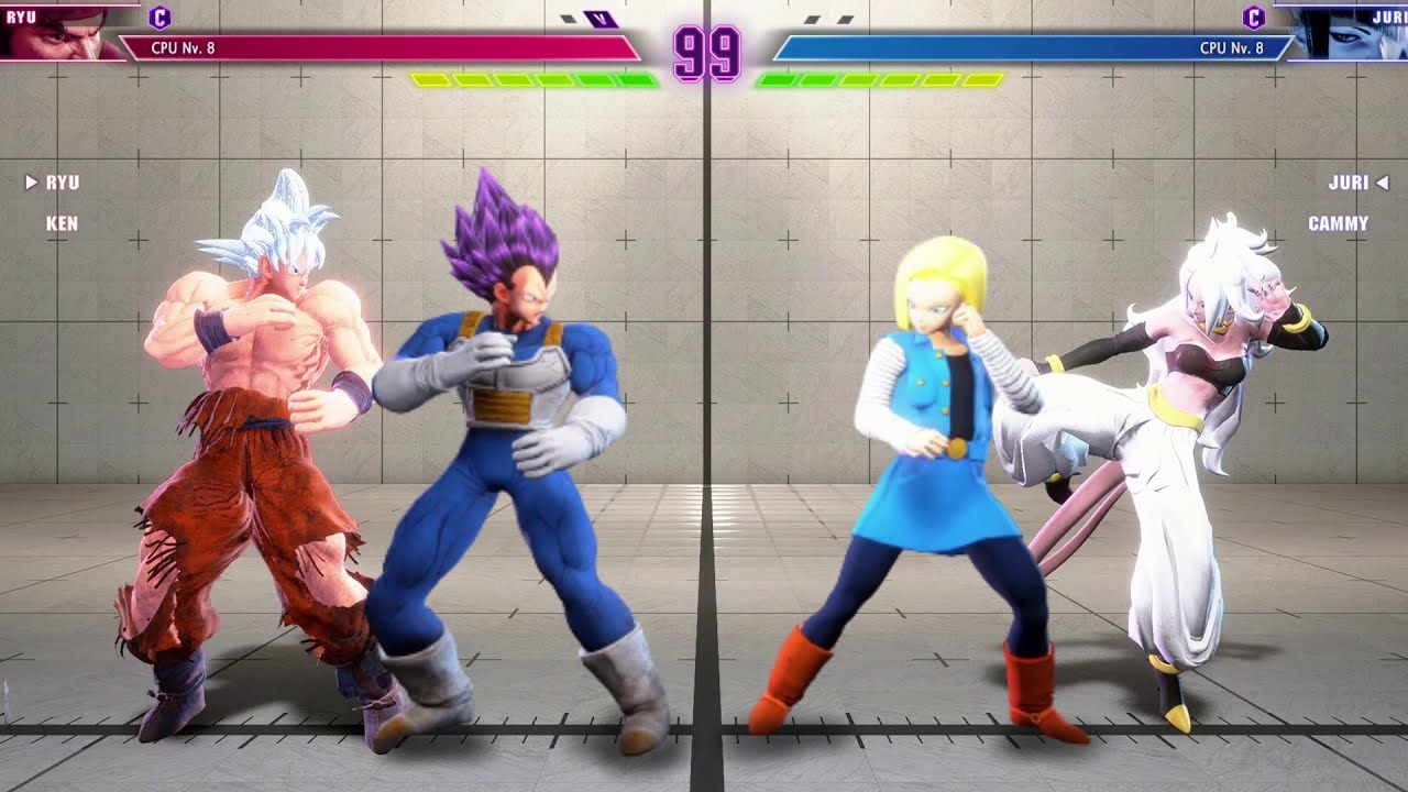 Street Fighter 6 Goku & Vegeta vs Android 18 & Android 21 PC Mods - YouTube