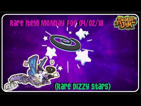 ANIMAL JAM: Rare Item Monday for 04/02/18 (Rare Dizzy Stars) - YouTube