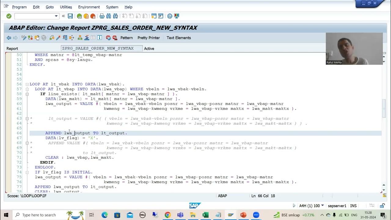 69 Sap Abap New Syntax Report Creation Using New Syntax Part16 Youtube