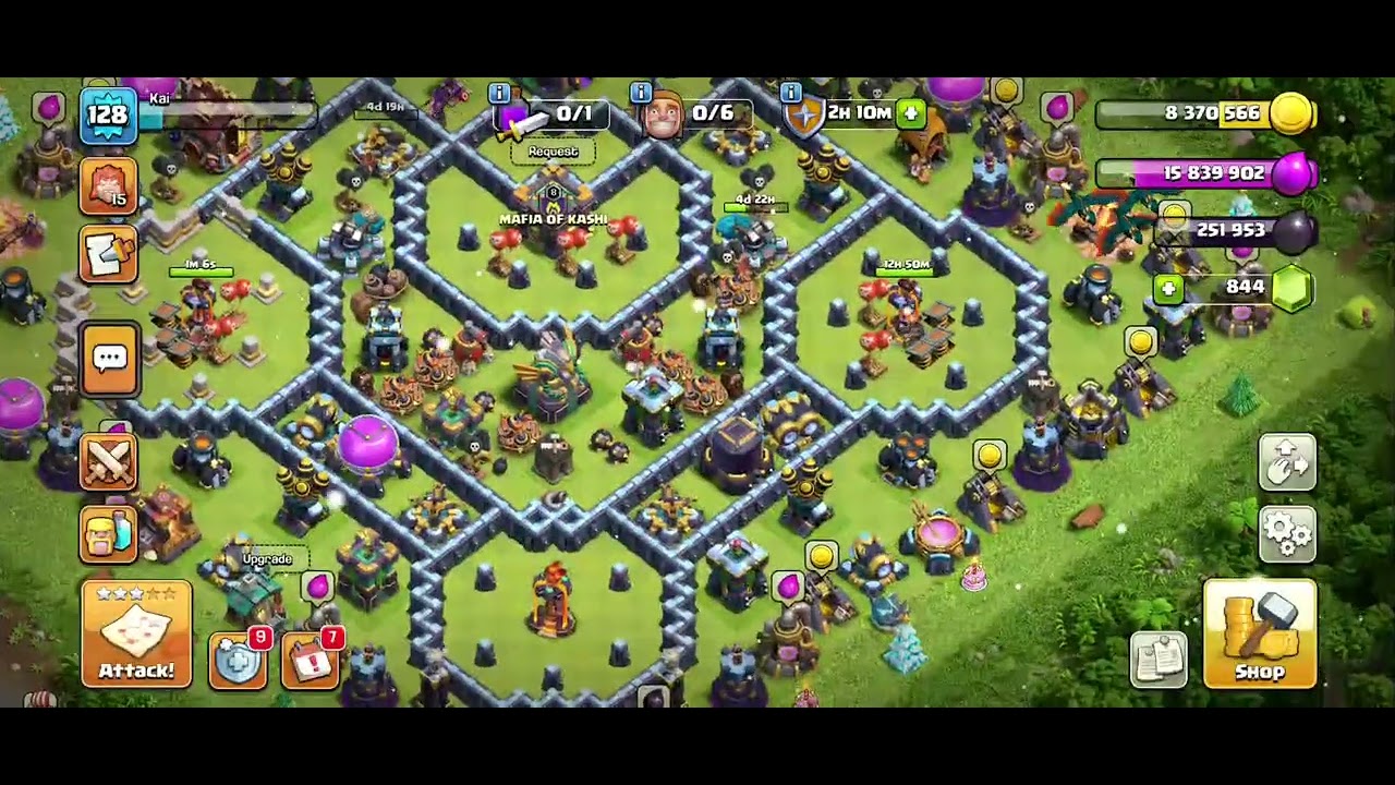 COC Goblin base(40 to 58), hero attack - YouTube
