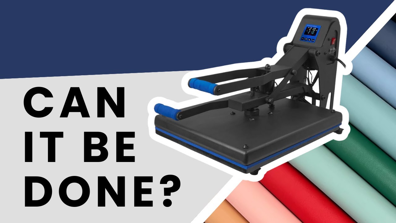 How to Use a Heat Press With Vinyl & Faux Leather - YouTube