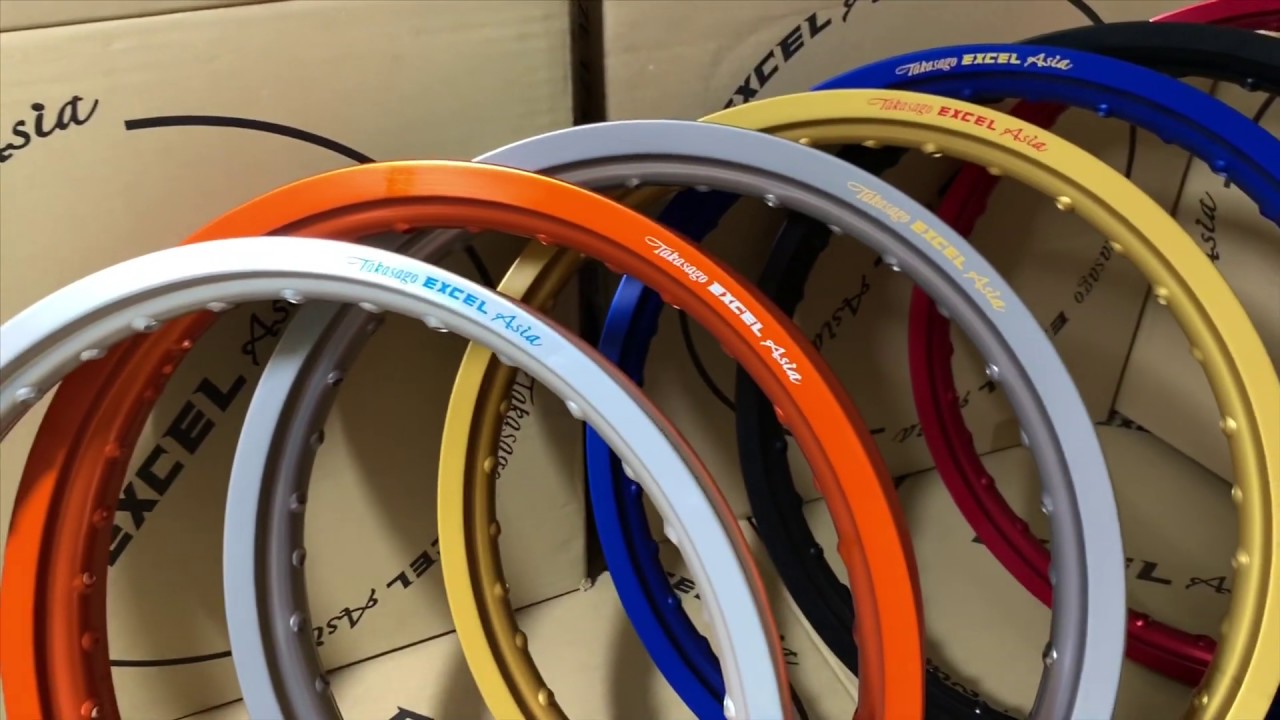 Takasago Excel Rim Asia | Trên tay tất cả màu niềng Excel - YouTube