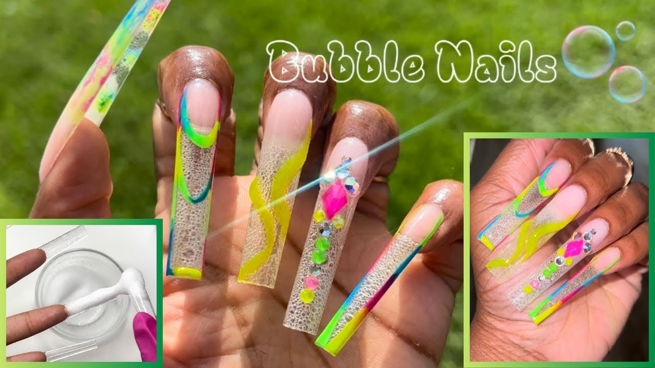 HOW TO: BUBBLE NAILS 🫧 | WATER NAILS 💦 | Super Easy Gel X Method - YouTube