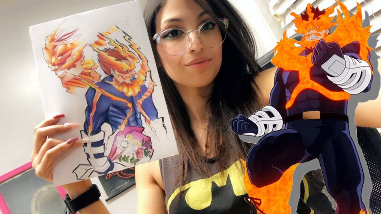 My Hero Academia / Boku No Hero Academia Endeavor Color Drawing - YouTube