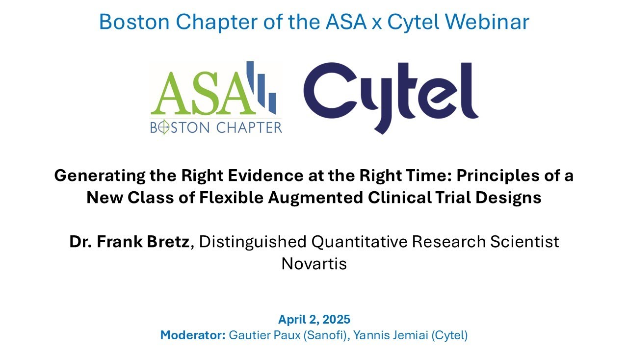 BCASA x Cytel Webinar: Generating the Right Evidence at the Right Time ...