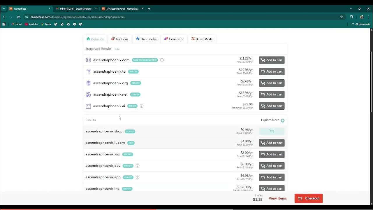How to Buy a Domain Name on Namecheap (Step-by-Step Tutorial) - YouTube