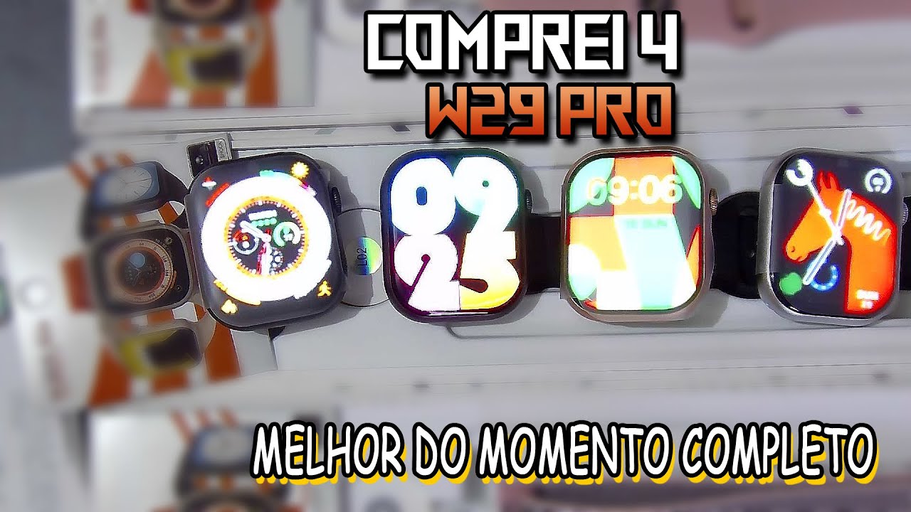 W29 PRO Unboxing Review - O MELHOR SMARTWATCH DO MOMENTO SUPER COMPLETO ...
