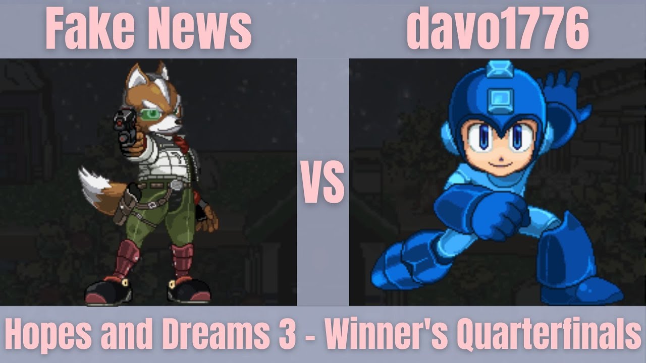 Fake News(Fox,Marth,Falco) vs davo1776(Mega Man,Wario) - SSF2 Winner's ...